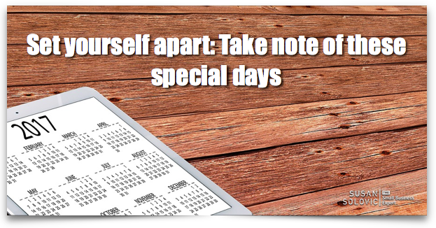 special days calendar – Susan Solovic